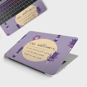 Yuckquee LIKE WILDFLOWER Full Body Vinyl Laptop Skin 13.3 Vinyl Laptop ...