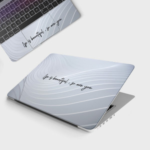 Yuckquee LIFE IS BEAUTIFUL SO ARE YOU Full Body Vinyl Laptop Skin 15.6 ...