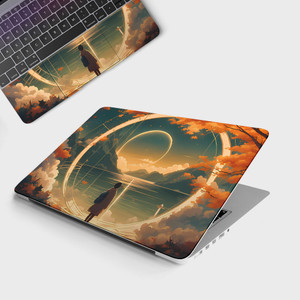 Yuckquee GIRL IN A FANTASY WORLD Top+Wrist Pad Vinyl Laptop Skin 15.6 F ...