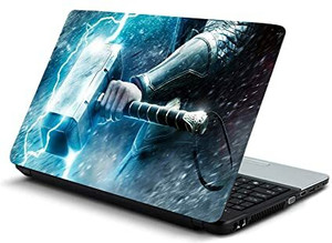 SMART ONLINE MALL THOR HAMMER STICKER PVC Laptop Skin Compatible for 15 ...