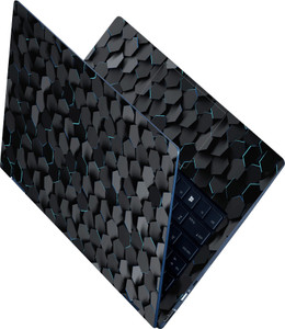 Anweshas Full Body Laptop Skin Sticker - Abstract Background With Black ...