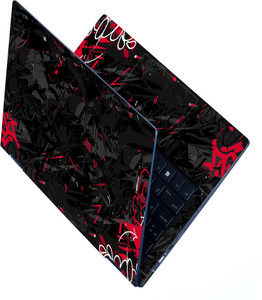 Techfit Full Body Laptop Skin Fits Size Upto 15.6 Inches - Black Red ...
