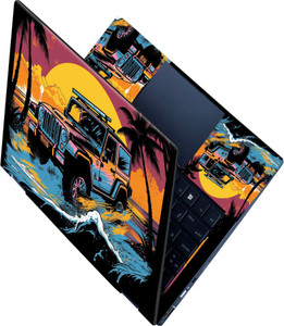SCOTLON All Panel_Jeep is driving through water_Premium Laptop Skin ...