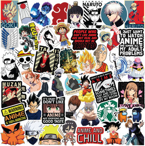 CodersParadise Pack of 50 Random Anime Aesthetic Vinyl Stickers for ...