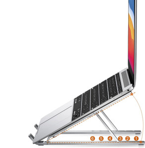 WEFLY 6 Angle Adjustable Aluminum Ergonomic Foldable Portable Tabletop ...