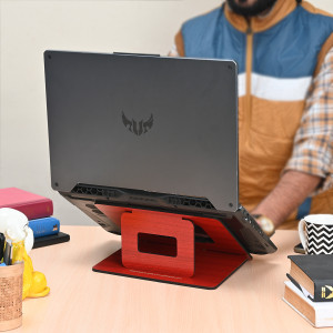 GIFT KYA DE Portable Wooden Laptop Stand Compatible With All Laptops ...