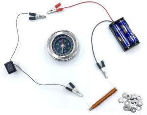 ERHIndia Electromagnet Science Project Kit 75 mm Magnetic Compass for ...