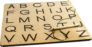 Techny Birds Wooden Capital Alphabet Writing Practice Tracing Board ...