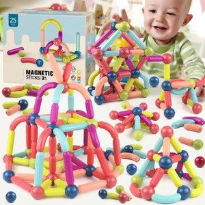 KIDDZWALT Premium magnetic games for kids Building Sticks & Balls ...