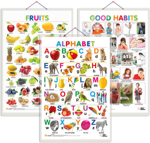 Set of 3 Alphabet, Fruits and Good Habits Early Learning Educational ...