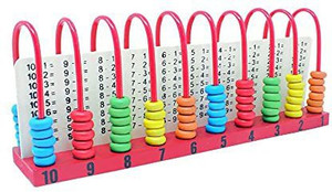 NONU Wooden 10 Row, 100 Beads Abacus Early Math Educational Learning ...
