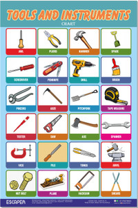 ESCAPER Tools & Instruments Chart for Kids, Chart for Kids Learning (11 ...