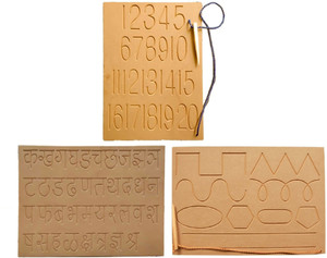 REWASHREE CRAFT WORLD Wooden Tracing Board Pencil Slates Alphabets ...