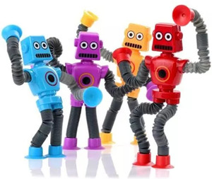 shipsify Sensory Bendable Robot Figures Toys Pack of 4 Top Pop Tubes ...