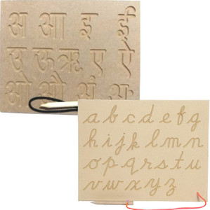 Plus Shine Writing Small Cursive ABC Tracing Board With Hindi Vowels ...