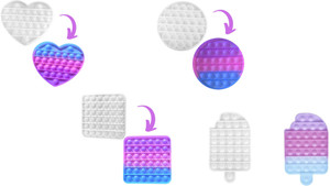 HEZKOL Color Changing Pop It Fidget Toys Sensory Silicone Stress Relief ...