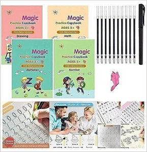 SCHNAPPI Magic practice copy book | For Preschool Child (4 Book+10 ...