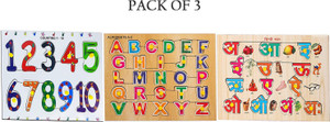 SAFESEED Best Educational Puzzle Set ABCD Alphabet/ Counting 1-10 ...