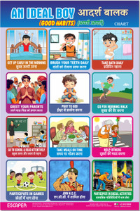 ESCAPER An Ideal Boy Chart for Kids, Chart for Kids Learning (11.5 x 17 ...