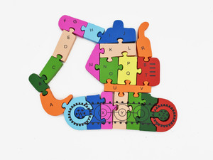 justhandmade Wooden Puzzle | Learning Puzzle | Numbers | Alphabets For ...