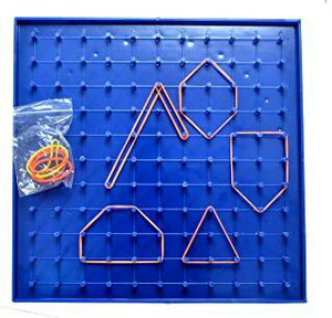 Stylein Geoboard for kids with colourful rubber bands Math learning toy ...