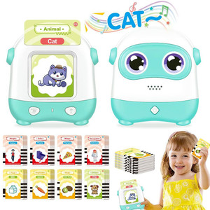 PATPAT Talking Flash Cards Learning Toys, English Words Learning ...
