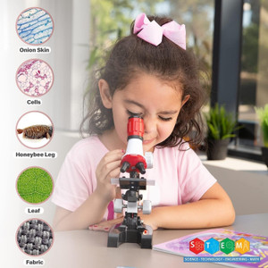 Zuuluzrs Microscope Educational Toy Real Working Microscope for Kids ...