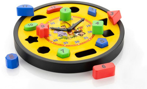 Toys N Smile Geometric Shape Sorter Clock, Early Education Learning ...