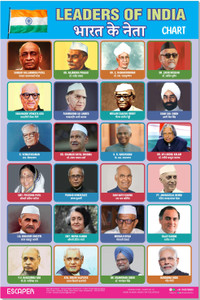 ESCAPER Leaders of India Chart for Kids, Chart for Kids Learning (11.5 ...