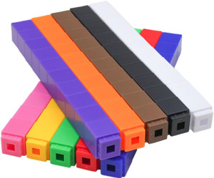 Lyla Gift Learning Resources Interlocking Math Link Cubes Snap Blocks 4 ...