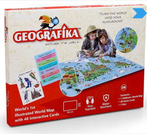 MM toys World Map Non Tearable ,WaterProof ,Geography Illustrated Map ...