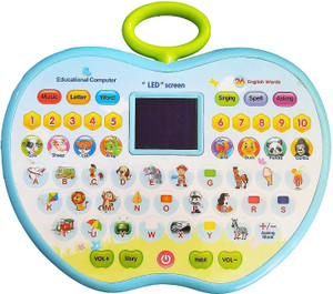 Lacasada Educational Mini Computer Toy for Kids- Apple Shape LED ...