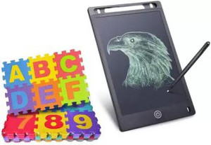 QTYPIY ABC, Numbers & LCD Re-Writing Notepad Board Slate for Drawing ...