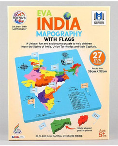 Sanchi Creation Eva India Mapography with Flags to Recognize States ...