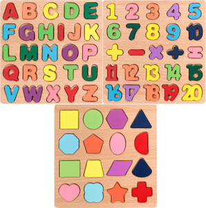 kanthee ABCD Wooden Puzzle Learning Educational Game Board For Kids A37 ...