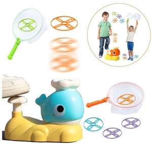 HAPPYHUES Whale Launcher Flying Disc Outdoor Toys for Kids- Chasing ...