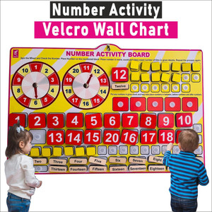 WISSEN Wooden Number Activity Learning Board- Velcro Based for Kids ...