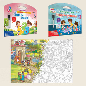 GO WOO NUMBER QUEST, SHAPES AND PATTERNS MATS, GIANT PRINCESS CASTLE ...