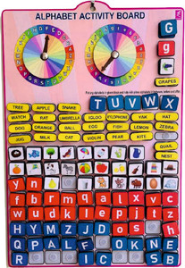 WISSEN Wooden Alphabet Activity Velcro Wall Early Learning Educational ...