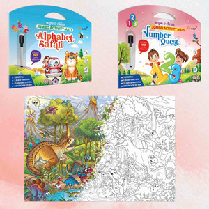 GO WOO Alphabet Safari, Number Quest, and Giant Dinosaur Colouring ...