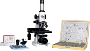 ESAW 2500X Compound Medical Microscope with 100 Prepared Microscopes ...