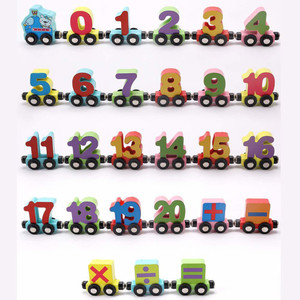 PEZYOX 26 Alphabets Wooden Magnetic Train Set Includes A to Z (ABCD ...
