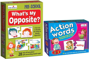 CREATIVE'S What's My Opposite + Action Words - (Combo Pack) Price in ...