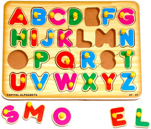 FORSIKHA Wooden English AtoZ Alphabets Puzzle Writing Practice Learning ...