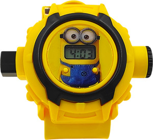 dishvy Minion Projector Watch for Kids|Digital Toy Watch|24 Grids with ...