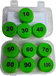 MOREL PLASTIC NUMERICAL TOKEN COINS ( 1 TO 100 ) ROUND SHAPE PLASTIC ...