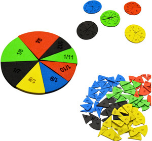 THE LABWORLD Mathematics Wheel Fraction Circles Disc Learning Kit for ...
