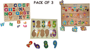 Poktum Wooden Educational Colorful Alphabet , 1 to 10 Counting , Hindi ...