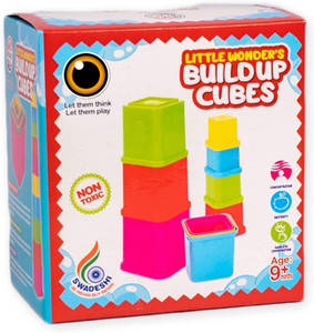 shopviashipping Plastic Build Up Stacking Cubes for Baby Multi Colour ...