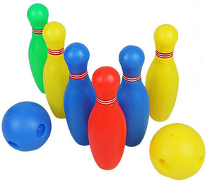 SIYA Bowling game set for kid 6 pin 2 ball toy gift for boys girls ...